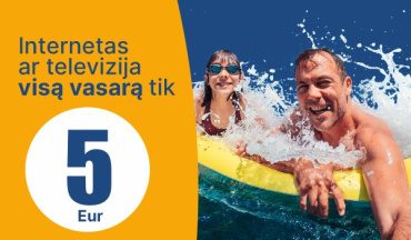 Vasaros akcija „Internetas ar televizija visą vasarą tik 5 Eurai!“ - Splius