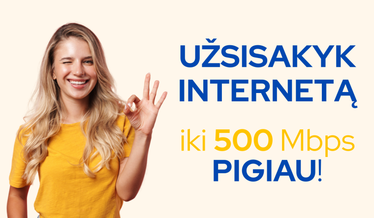 Akcija „Internetas tik 4 Eur/mėn.!” - Splius